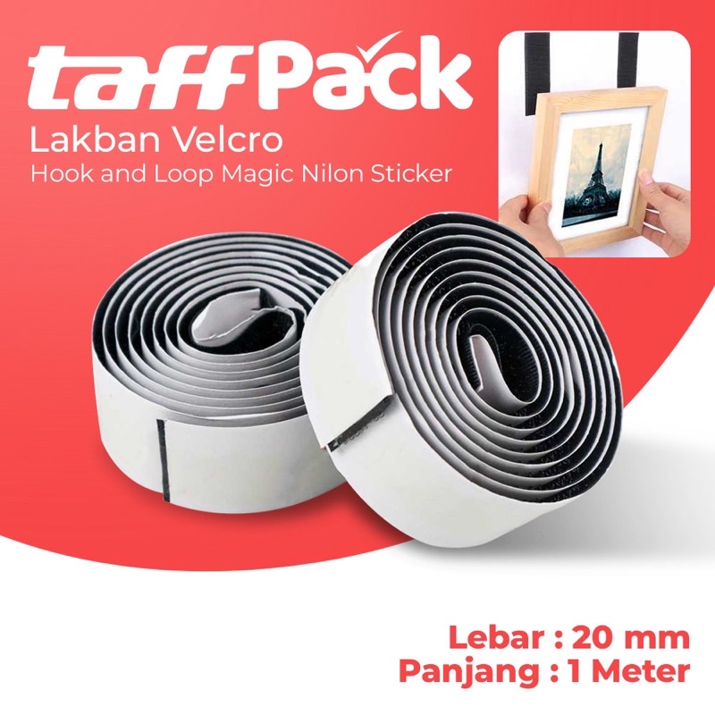 TaffPACK Duct Tape Velcro Hook and Loop Magic Nylon Sticker 20mm 1 ...