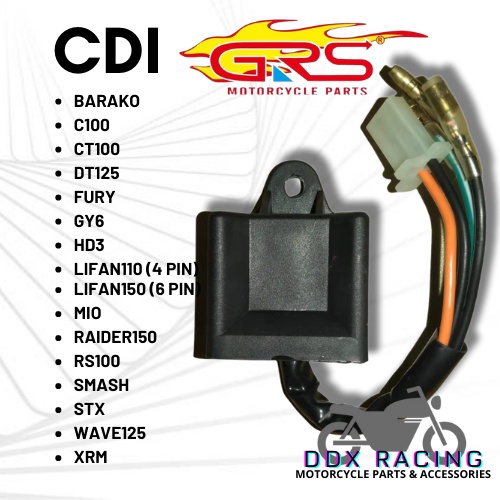 DDX RACING MOTORCYCLE GRS CDI FURY BARAKO DT125 CT100 MIO RS100 STX ...