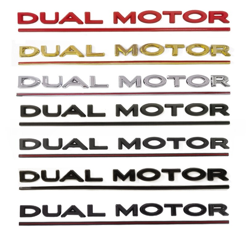 DUAL MOTOR line letter logo for Tesla Model 3 DualMotor rear trunk ...