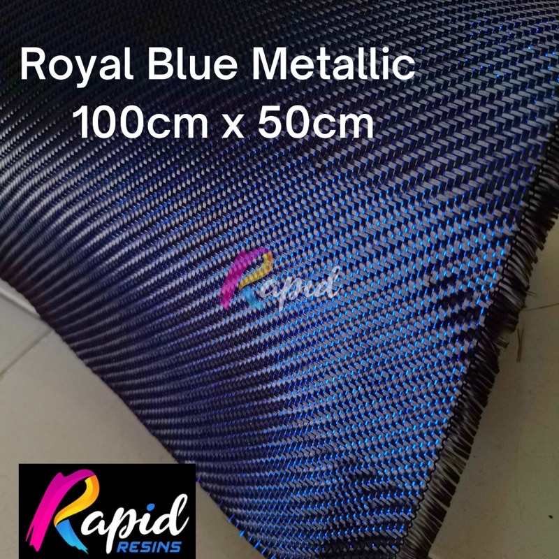 Blue Metallic Twill Carbon Fiber Blue Metallic Carbon Fiber Fabric 220 ...