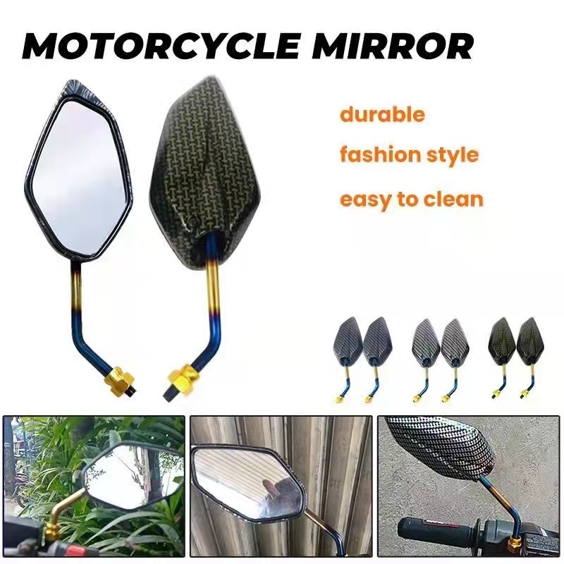 Titanium sidemirror long stem Carbon side mirror | Shopee Philippines