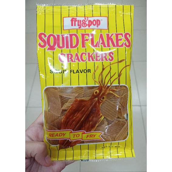 Fry&Pop SQUID FLAKES CRACKERS 80g | Shopee Philippines