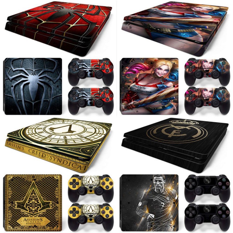 PS4 Slim Thin Machine Sticker Full Body Screen Protector Cartoon ...
