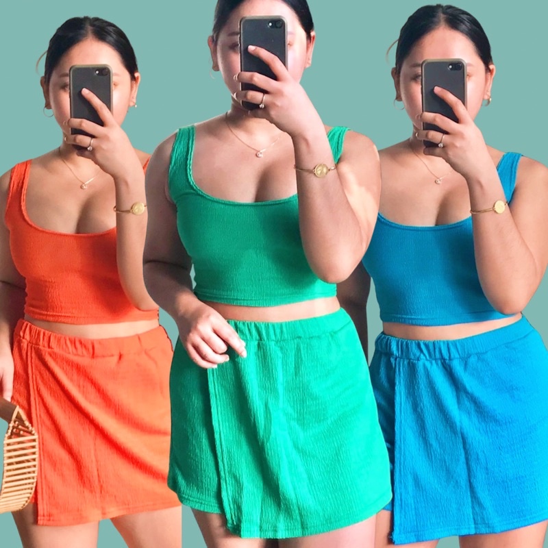 SSM ZYRA TOP + SKORT SET | Shopee Philippines