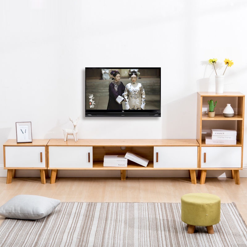 TV Cabinet Bamboo Simple Modern TV Cabinet Small Apartment Mini Nordic ...
