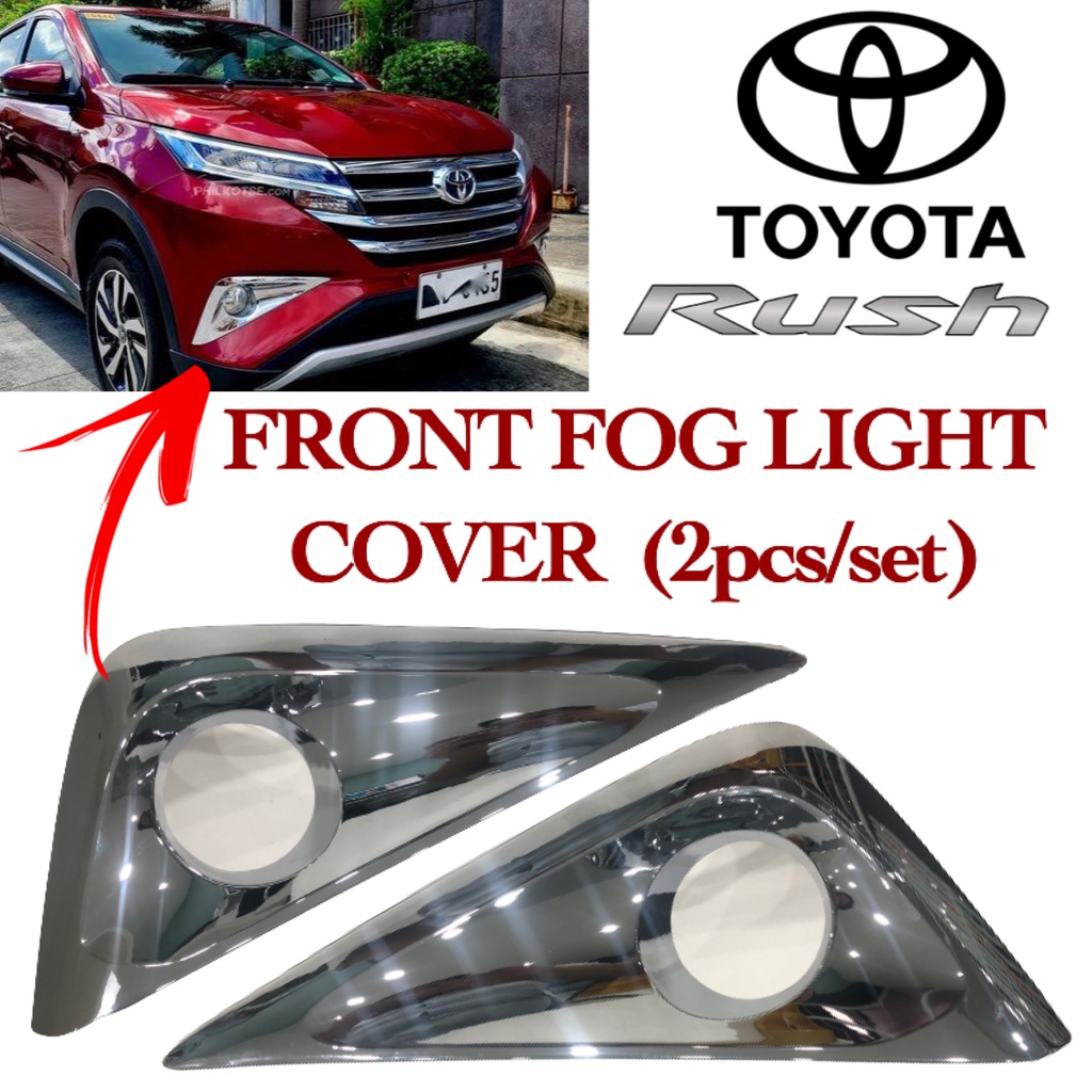 OSCPA Toyota Rush 2018 Front Fog Light Cover Trim Chrome Light Cover ...