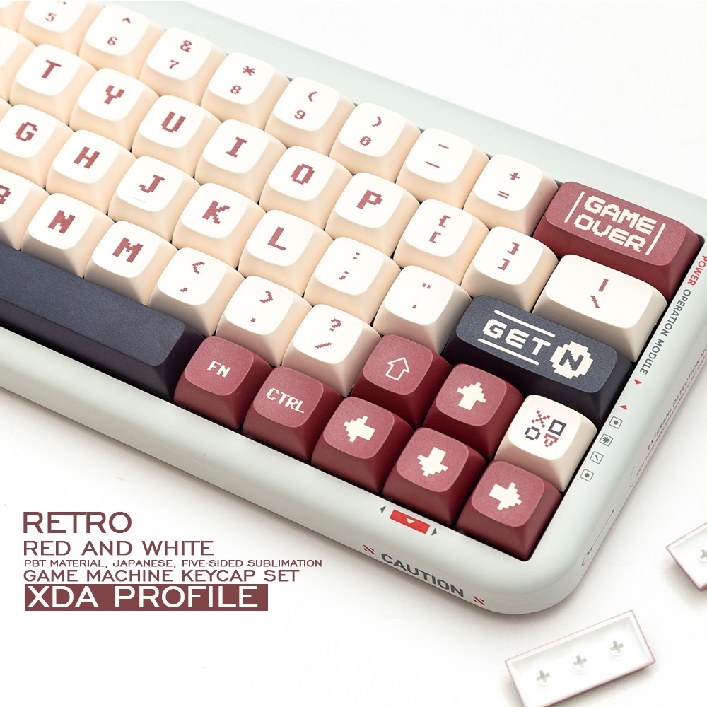 GMK Red and White Keycap Set 140Keys XDA Profile PBT Compatible Gateron ...