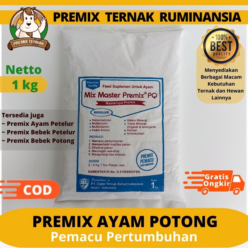 Broiler CHICKEN PREMIX MIX MASTER PREMIX BROILER 1 KG - Growth Booster ...