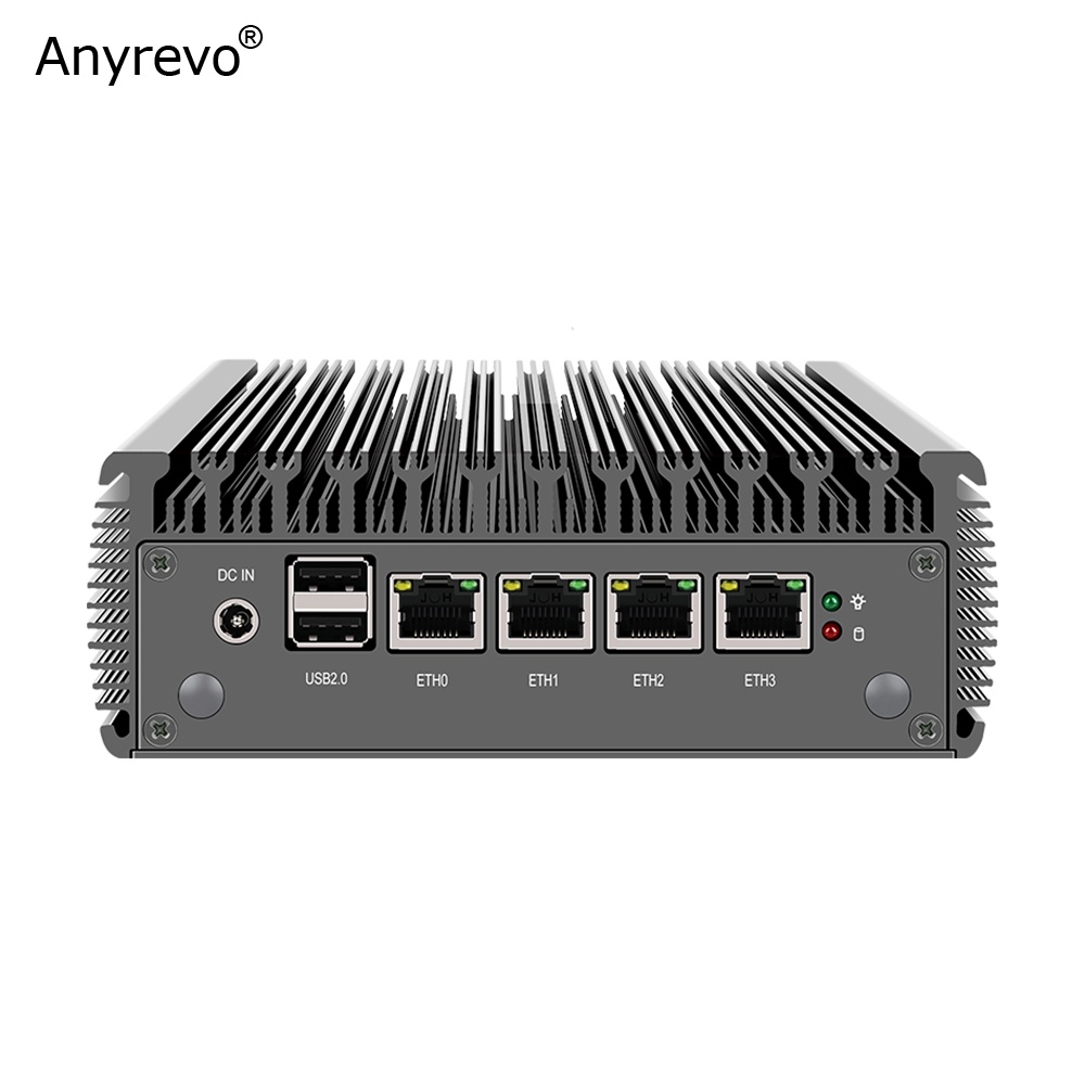 2.5G Soft Router Intel Celeron N4000 Dual Core Fanless Mini PC with 4 ...