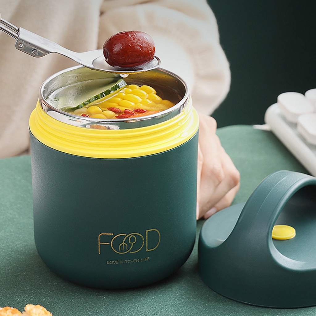 Portable 304 Stainless Steel Insulated Lunch Box Single Layer Leakproof ...