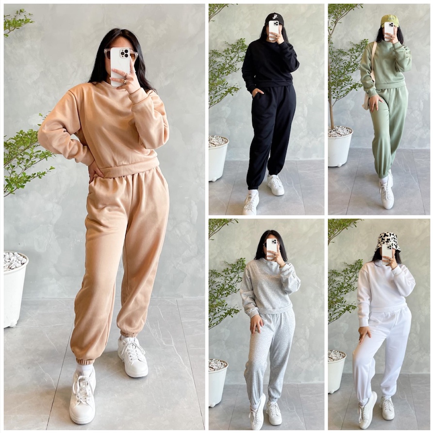STASSIE Sweater Jogger Pants Set Coords Long Sleeves Trendy Korean ...