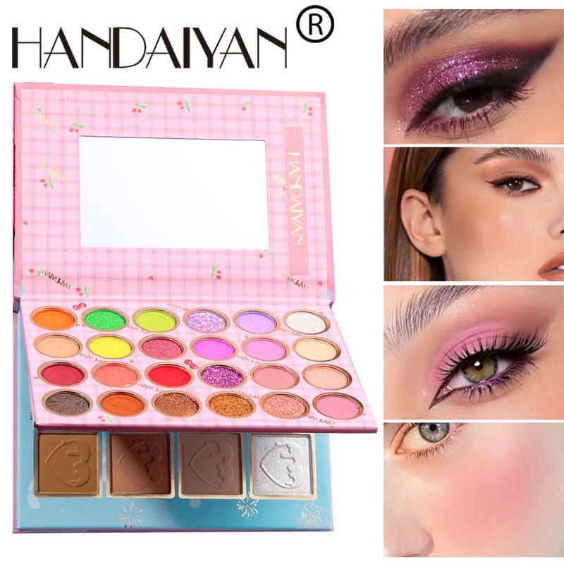 HANDAIYAN 32 Colors Eyeshadow Palette Eyeshadow Face Blush ...