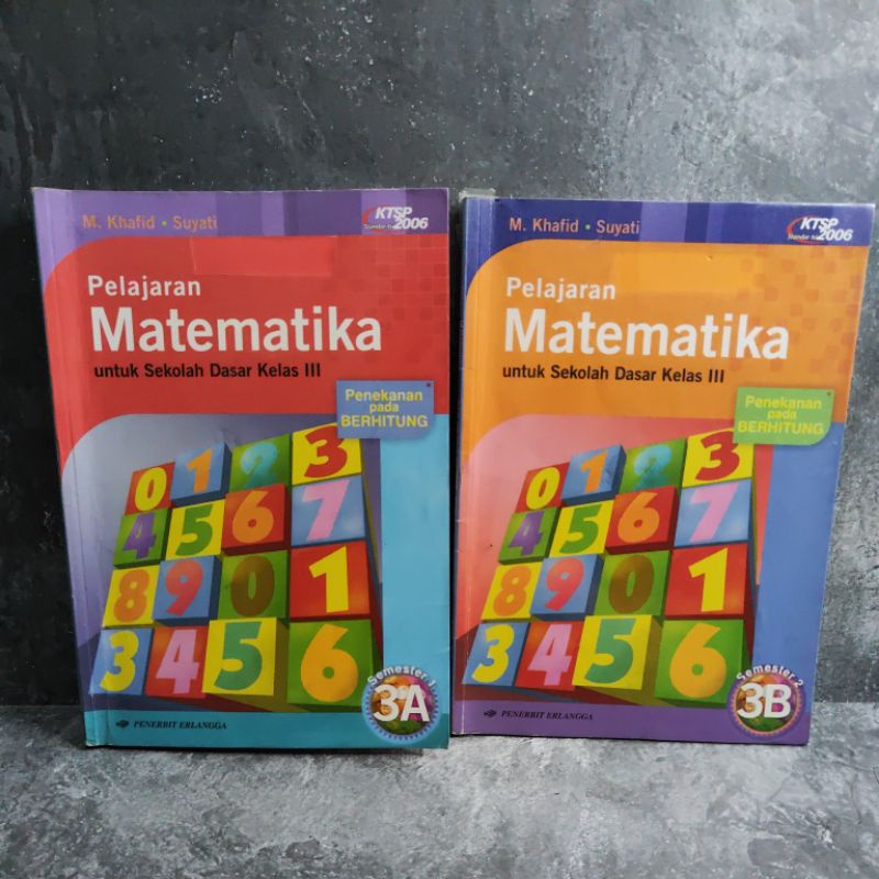 Mathematics Textbook for grades 3A, 3B, 3, III, SD, Erlangga Publisher ...