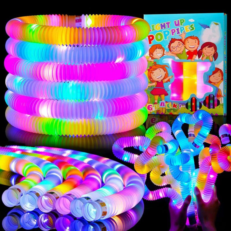 Viral Light Pipe Children's Toys CEV Light Up Pop Tubes Pop Pipes Light ...