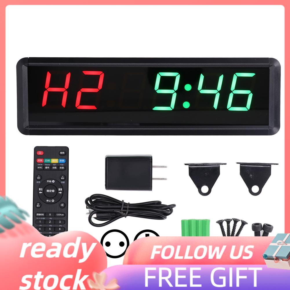 Hanhan Gym Timer Clock Remote Control 1.8in LED Countdown 100‑240V for Training Workout | Shopee ...