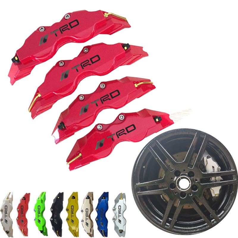 4 PCS ABS Plastic Disc Brake Caliper Cover Car Styling With Black //TRD ...