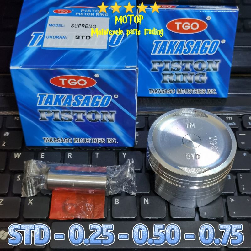 TAKASAGO PISTON KIT W/RING PIN CLIP ( TMX SUPREMO - STD ) FOR ...
