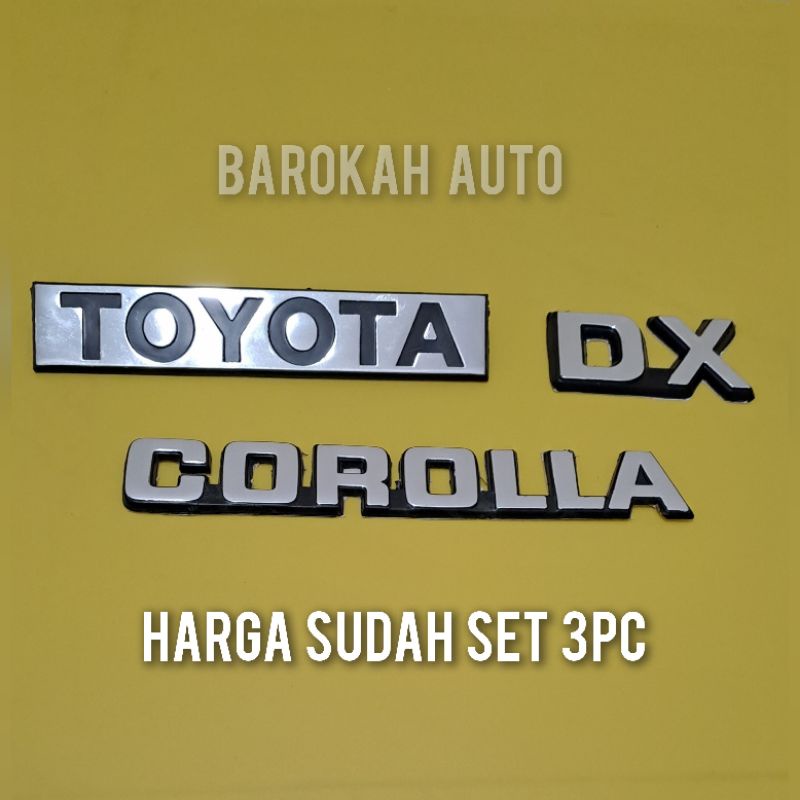 Toyota corolla dx emblem set Price Is Already 3pc | Shopee Philippines
