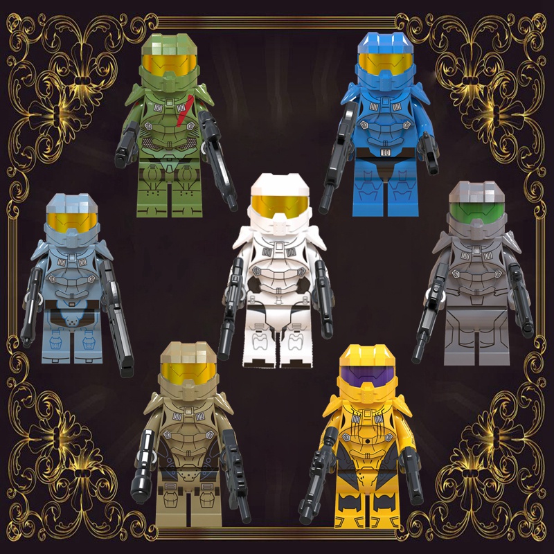 Game Halo AIM Agent Birthday Gift Education Toys For Children DIY Building Blocks Minifigures ...
