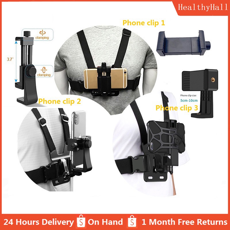 Mobile Phone Chest Strap Mount GoPro Chest Harness Holder for VLOG/POV ...