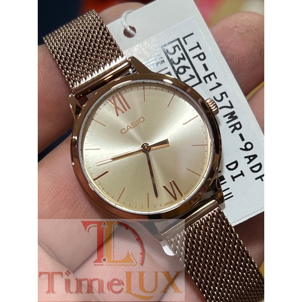 CASIO LADIES ROSE GOLD LTP E157MR 9ADF | Shopee Philippines