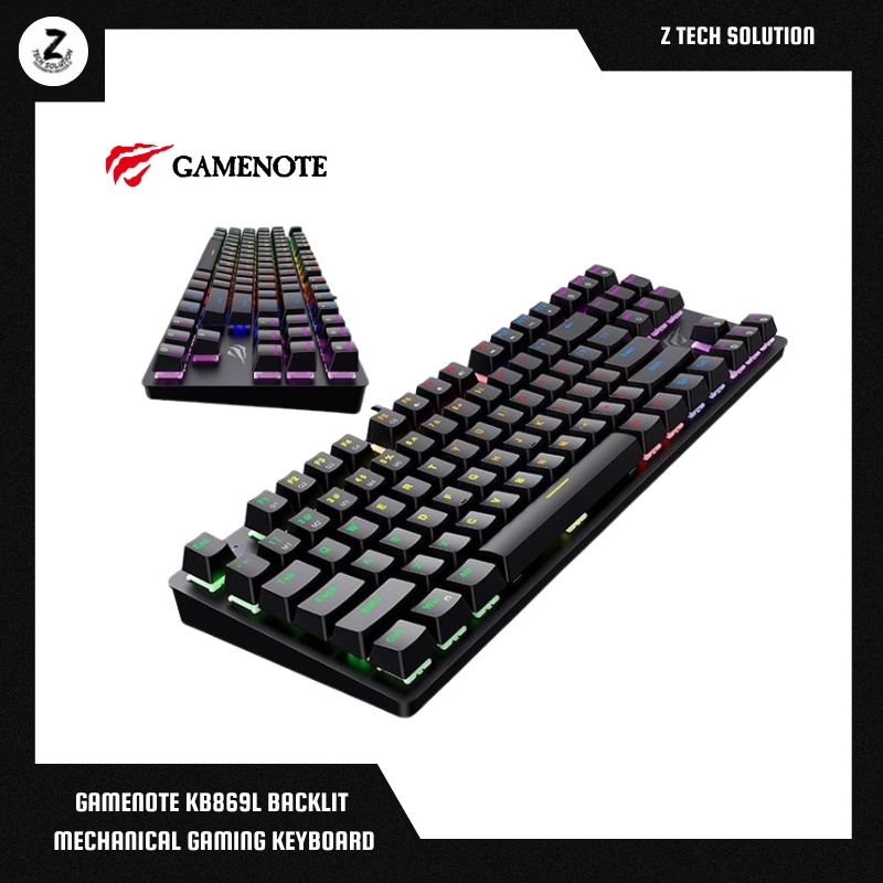 GAMENOTE KB869L 87 Keys Backlit Mechanical Gaming Keyboard | Shopee ...