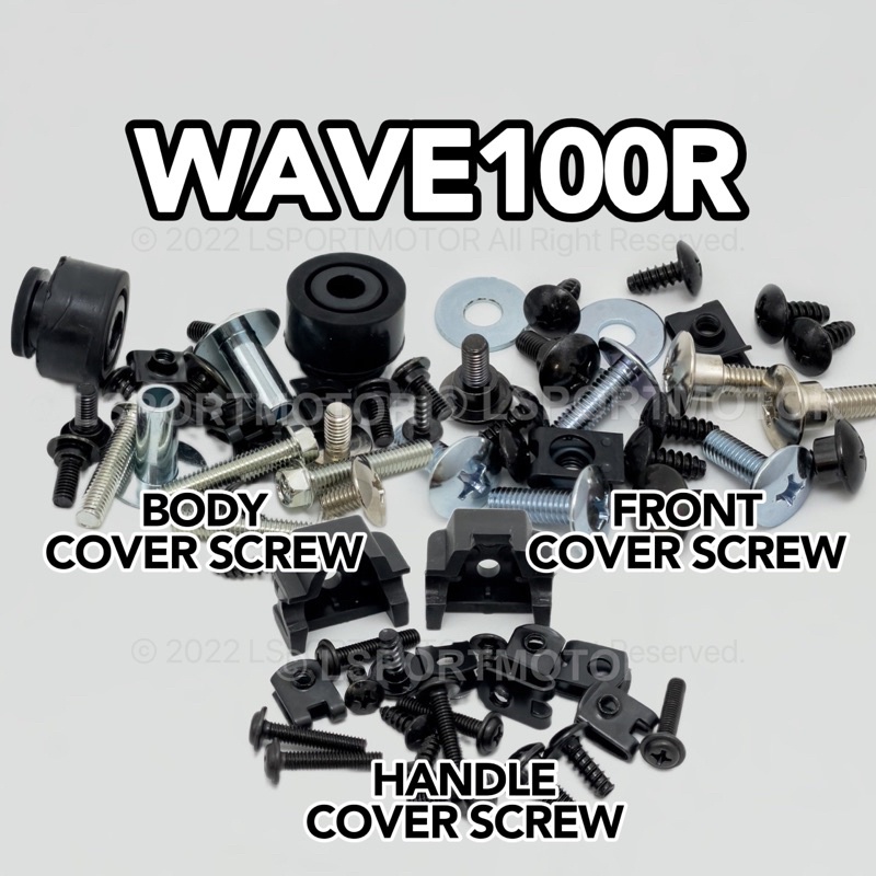 HONDA WAVE100R COVER SCREW SET (BODY/FRONT/HANDLE) W100R WAVE100-R WAVE ...