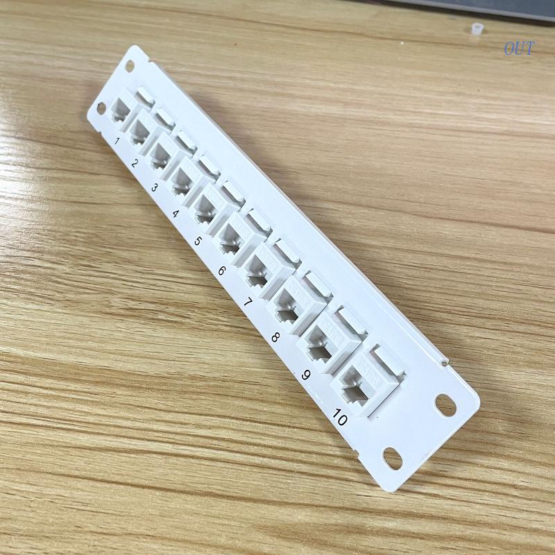 OUT 10-Port CAT6 Shielded Patch Panel 10G Ready Metal Housing Color ...