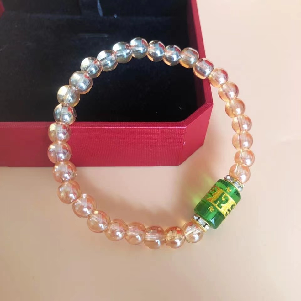 lucky charm Good Luck Jade bracelet with mantra for men women jewelry ...