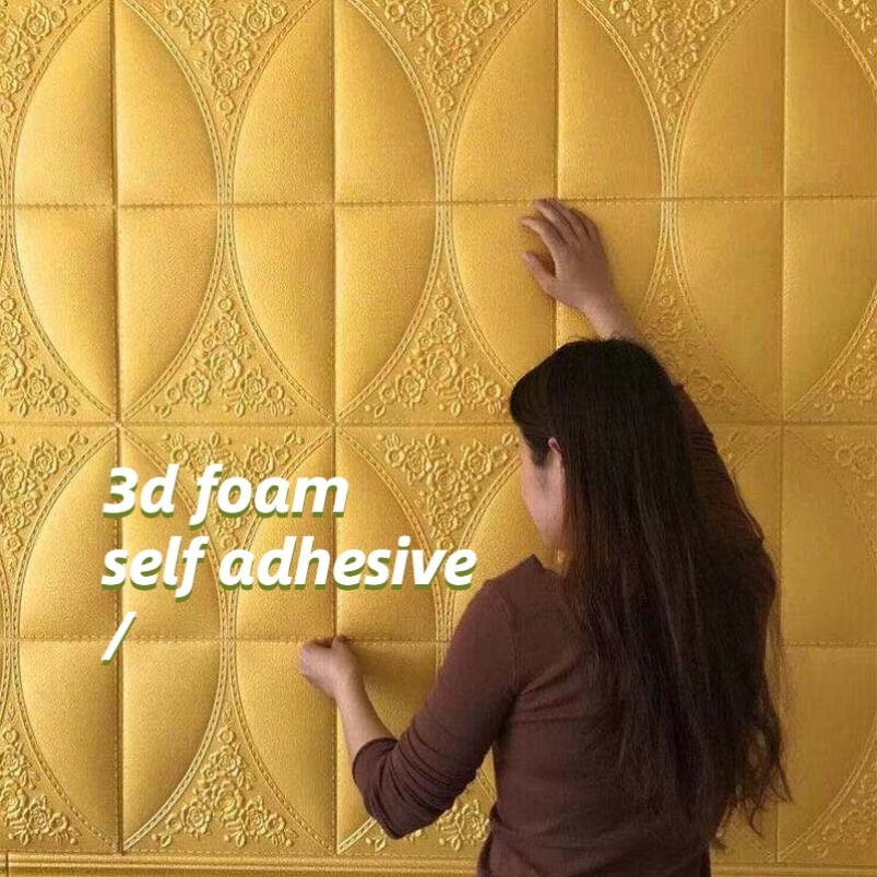 AIG&S 3D Wallpaper Dinding Self-adhesive Strong Glue Wall Sticker Wall ...