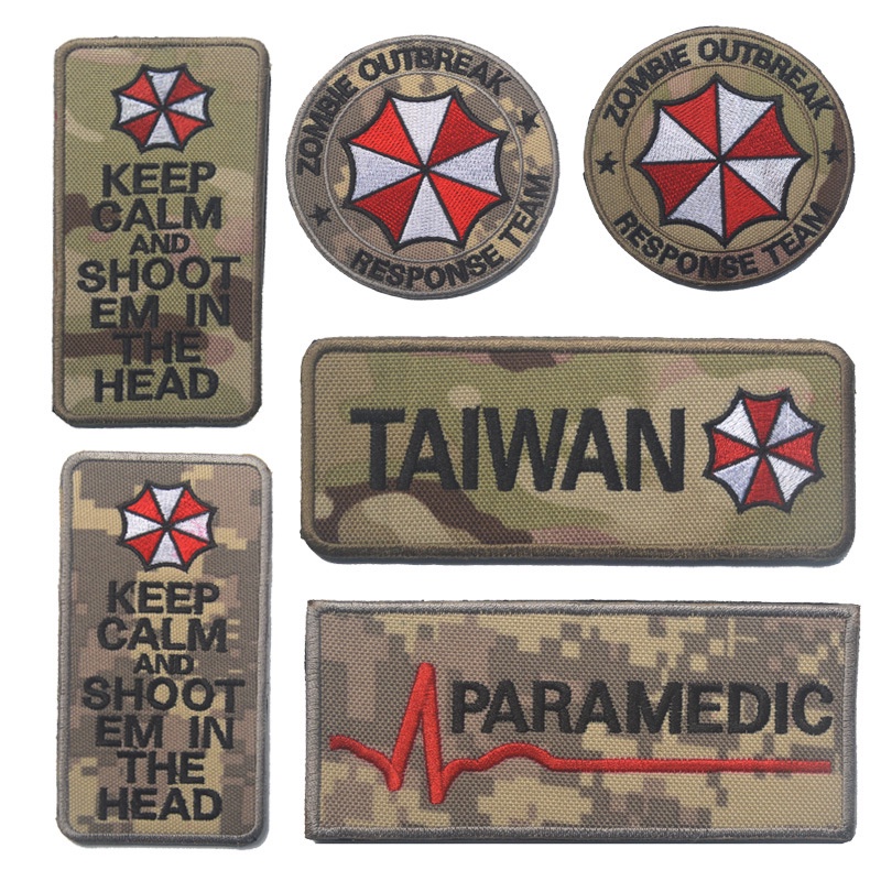 Velcro Patch Resident Evil Protection Umbrella Series 3D Embroidery ...