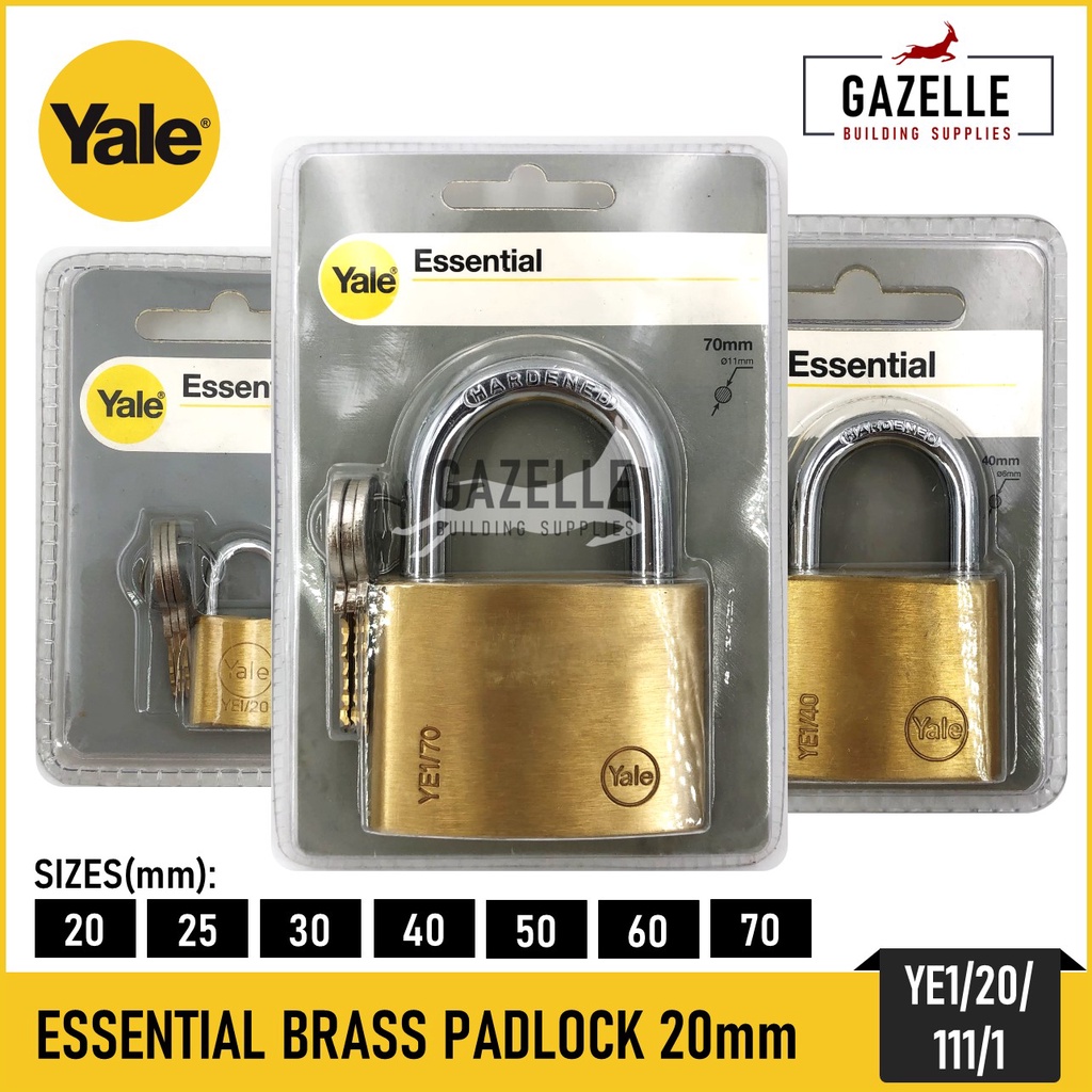 Yale Essential Brass Padlock YE1 - 60mm / 70mm | Shopee Philippines