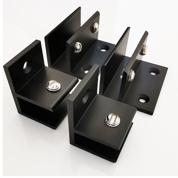Aluminum Alloy Black Glass Clip Showcase Props Fixed Clip Model ...