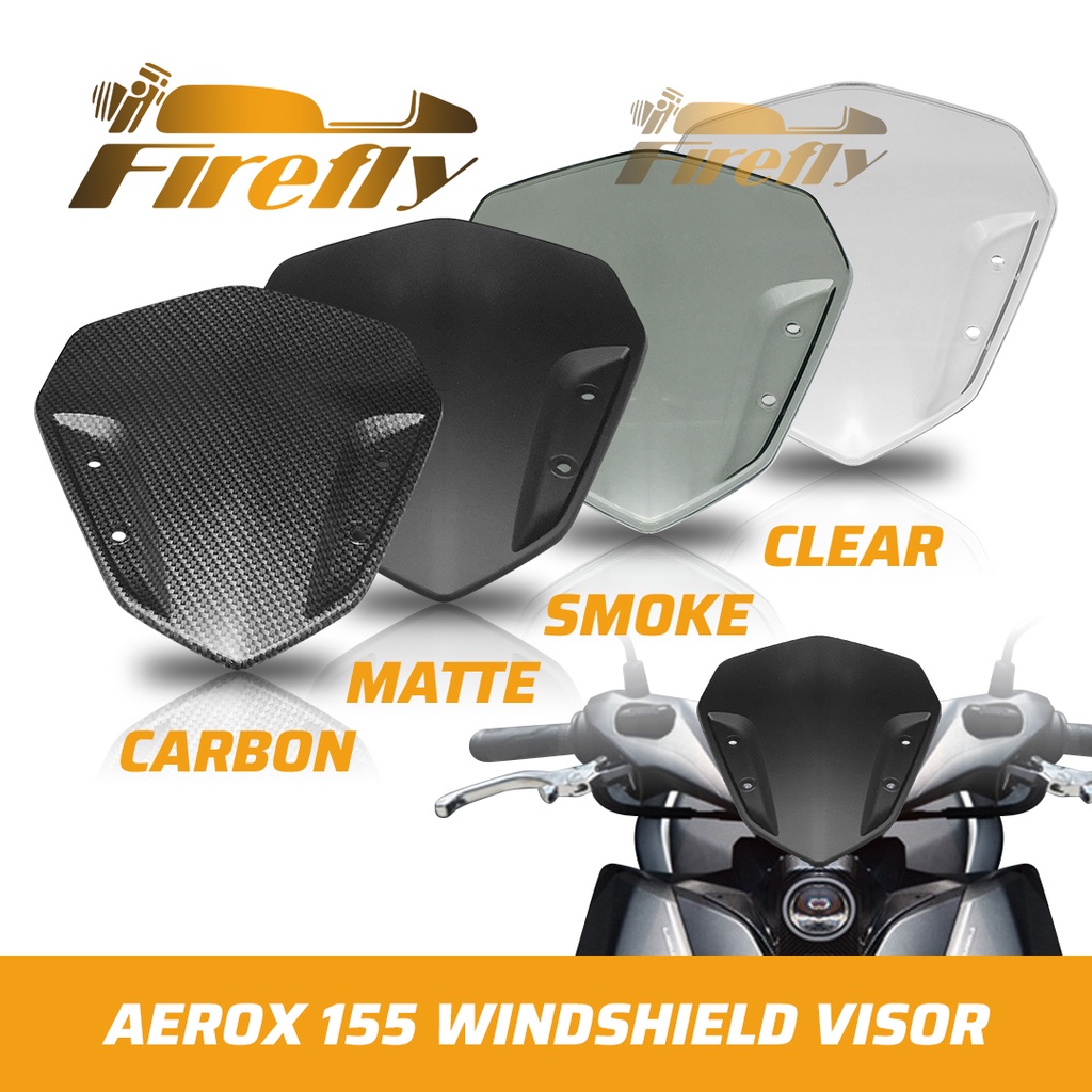 Firefly Motorcycle Yamaha Aerox Windshield Visor ABS Plug and Play ...