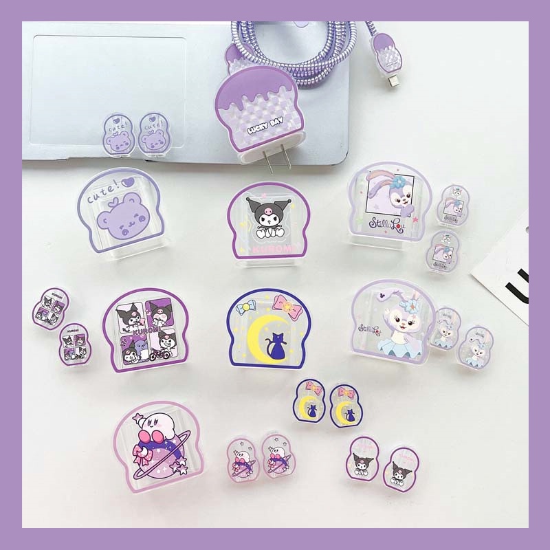 Cute Kuromi Kirby Charger Cable Bite Cute Cable Protector Cartoon USB ...
