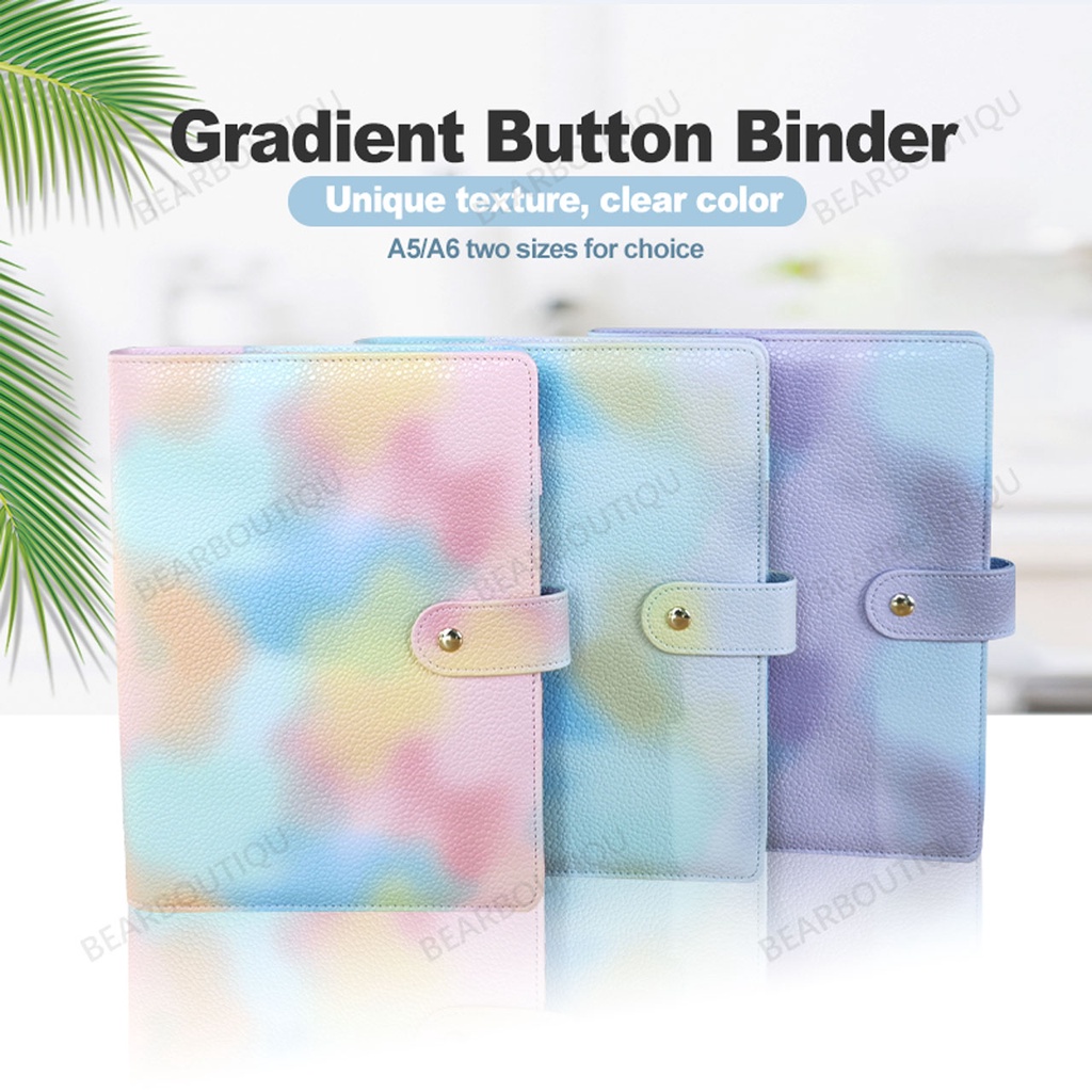 Macaron binder leather PU A5/A6 photocard album binder money organizer binder | Shopee Philippines