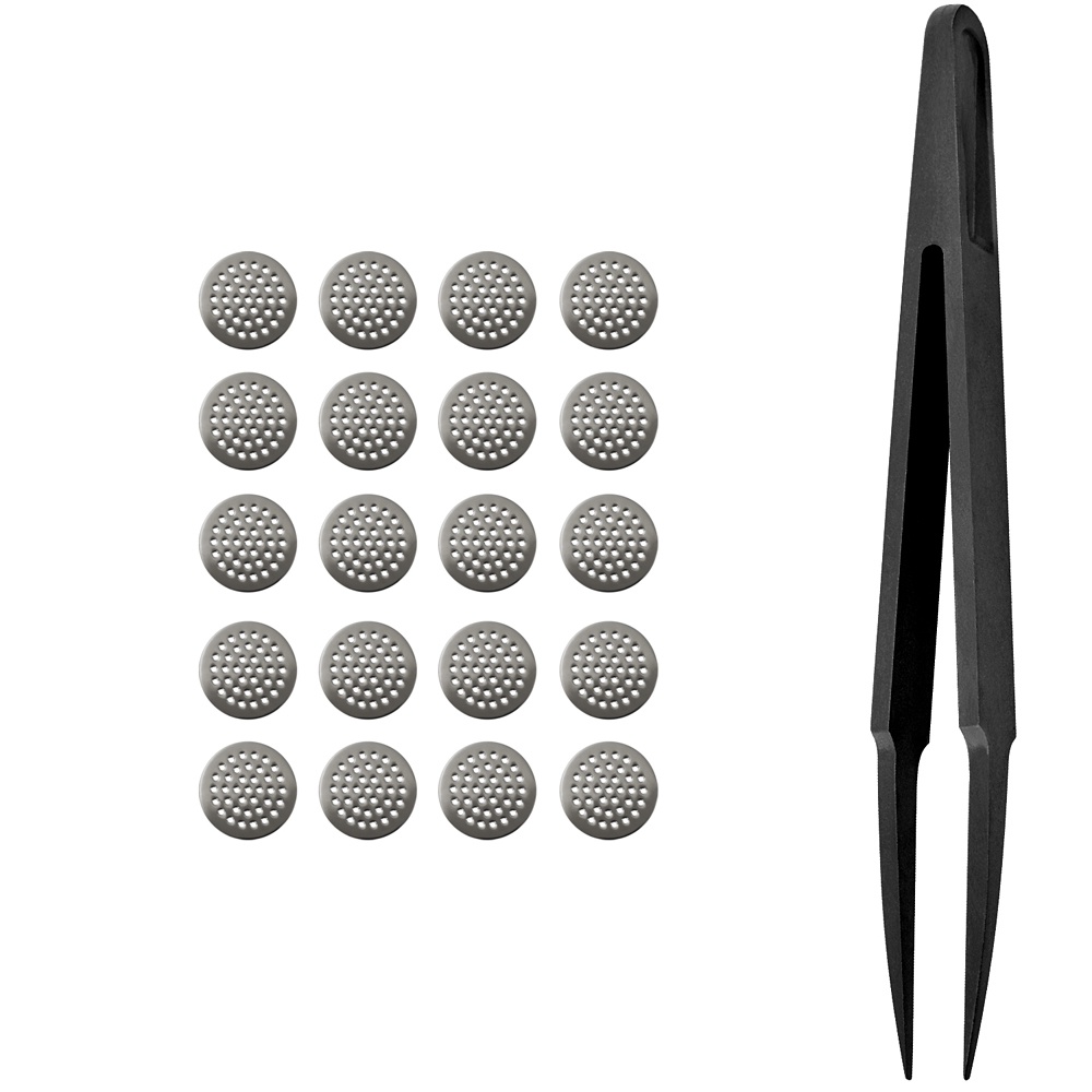 10 pairs 304 stainless steel in-ear earphone filter plastic dust net ...