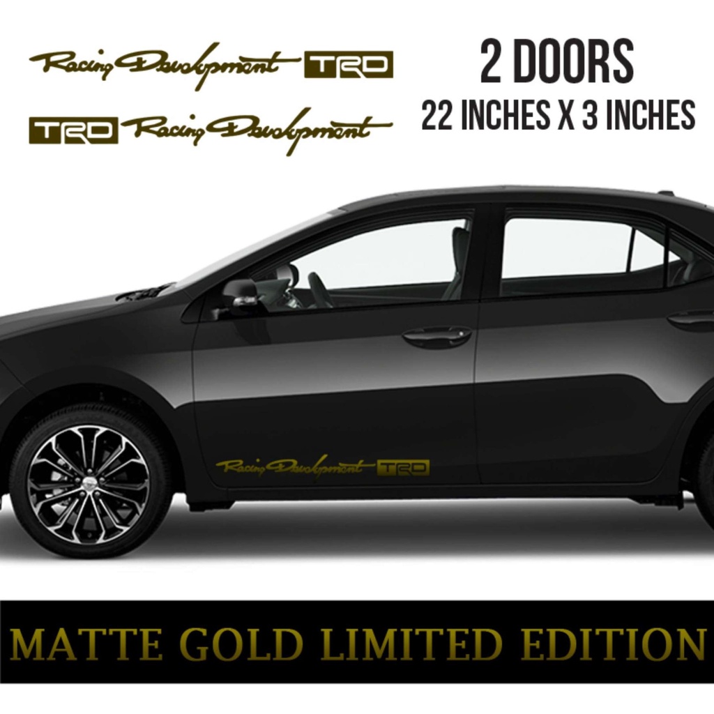 TRD Racing Development Car Sticker Matte Gold Limited Edition ...