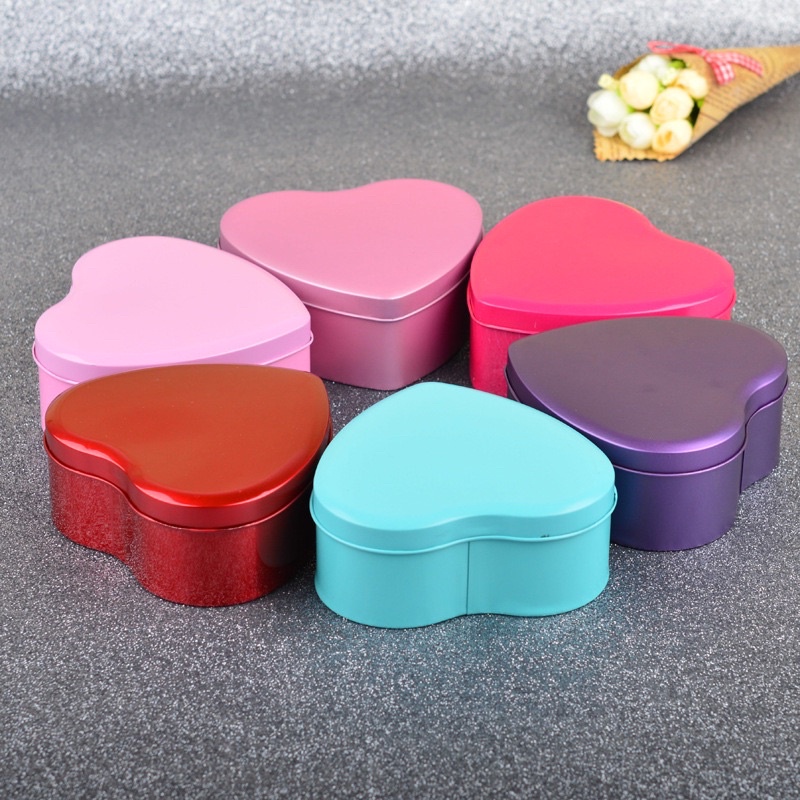 1pc Valentines Heart Shape Tin Can Chocolate Box Gift Tin Can | Shopee ...