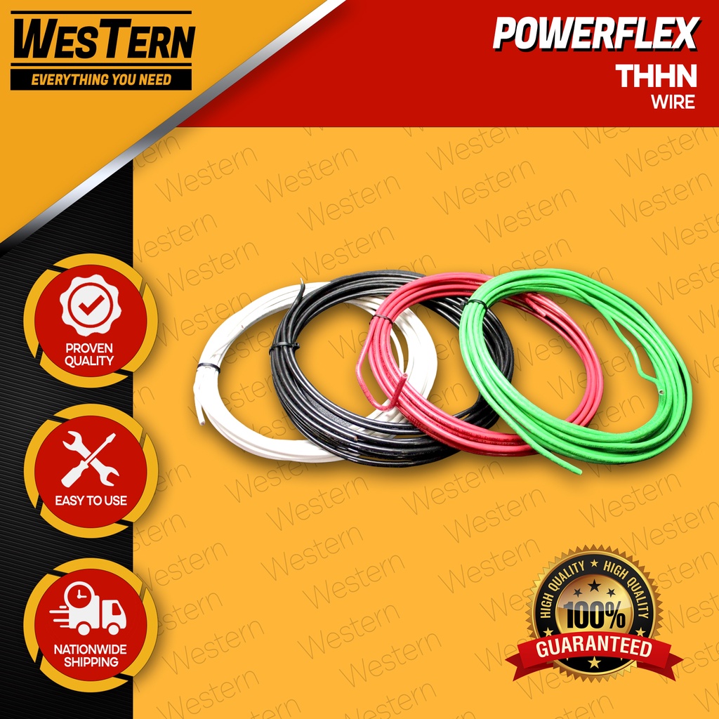 POWERFLEX THHN Wire 2mm2, 3.5mm2, 5.5mm2, 8mm2 | Shopee Philippines
