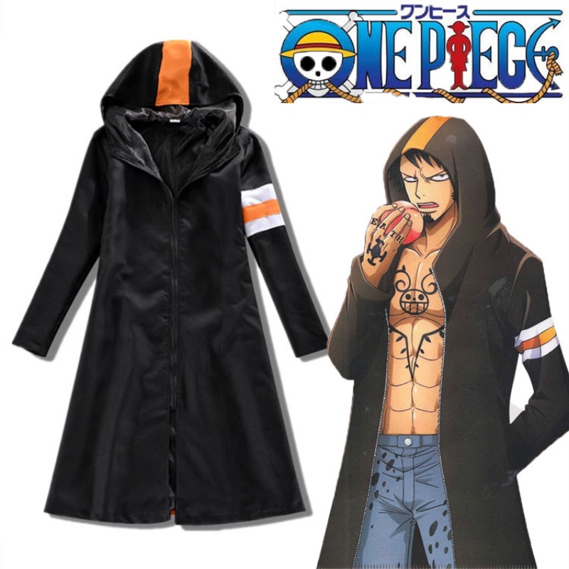 Trafalgar D. Water Law Cloak Anime One Piece Cosplay Costume Outerwear ...