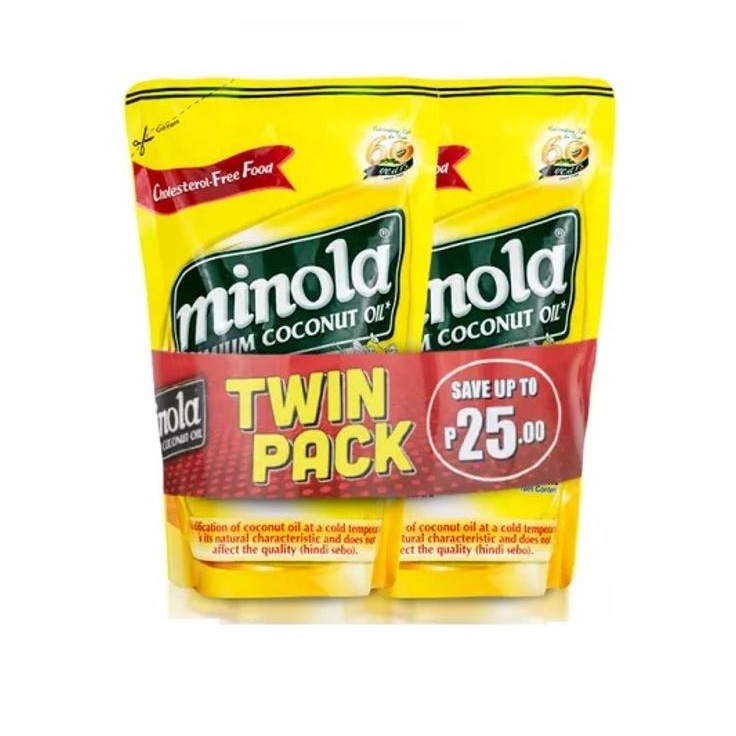 Minola Premium Coconut Oil Lauric Oil Pouch Twin Pack 925ml | Shopee ...