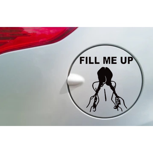 Funny Witty Car Gas Tank Cut Out Vinyl Sticker size 4 inches | Shopee ...