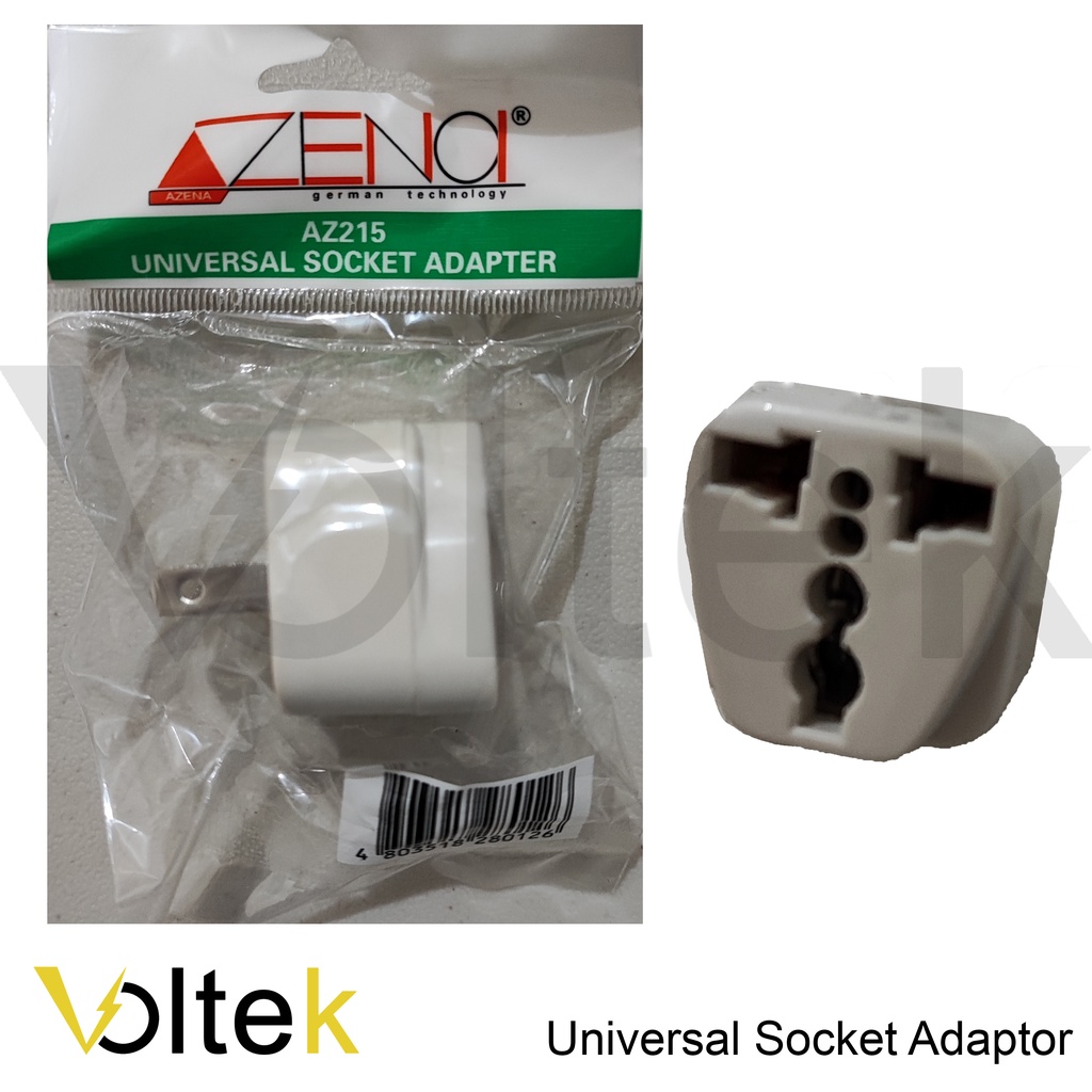 Azena plug & adaptor(regular, muticolored, universal adaptor, round to ...