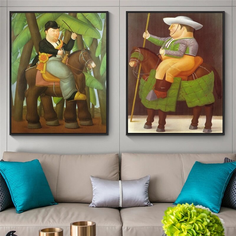 The President And First Lady by Fernando Botero Canvas Paintings ...