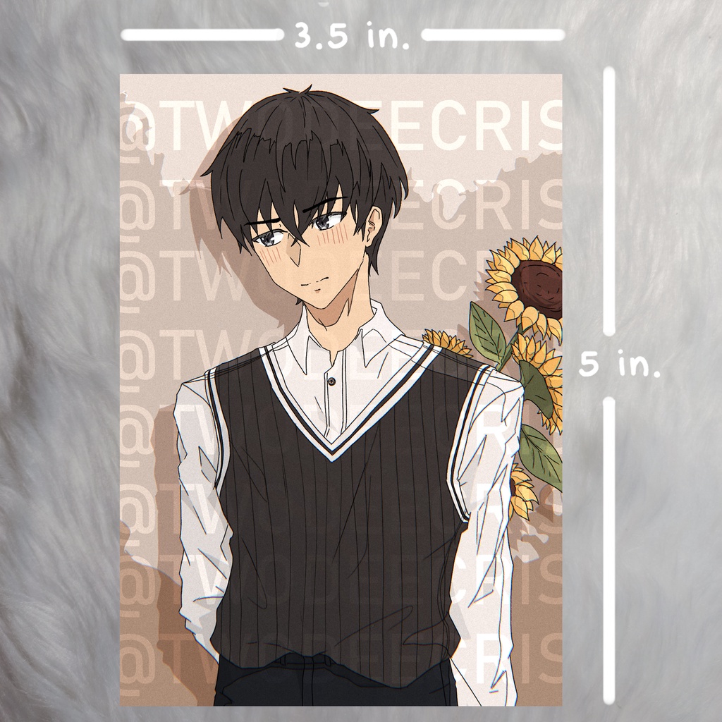 Artprint - SUNFLOWER BOY | aesthetic art print | kawaii art print ...