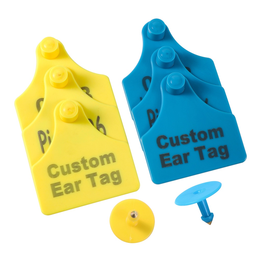 50Pcs DIY Custom Farm Animal Ear Tag 65x60mm Pig Cattle Sheep Animal ...