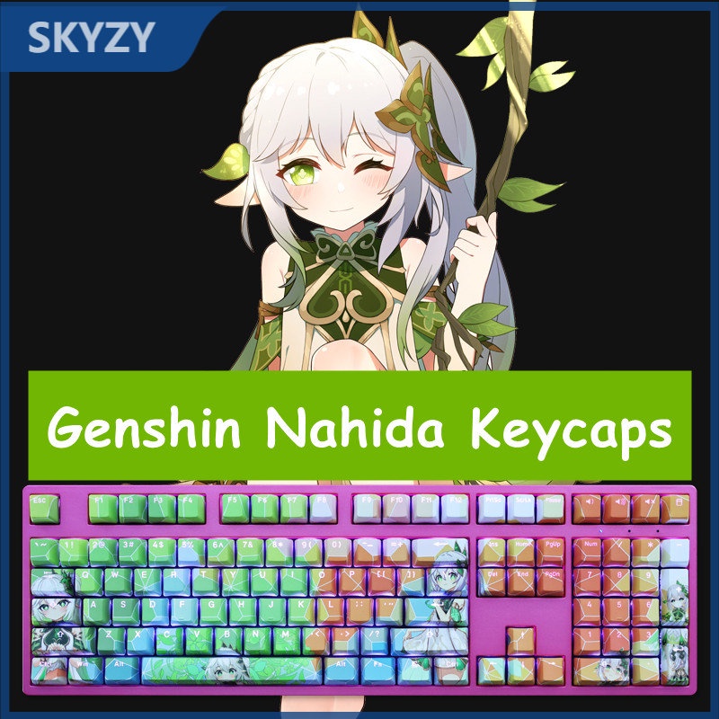 Nahida Keycaps Cherry Profile Genshin Impact anime PBT Dye Sub ...