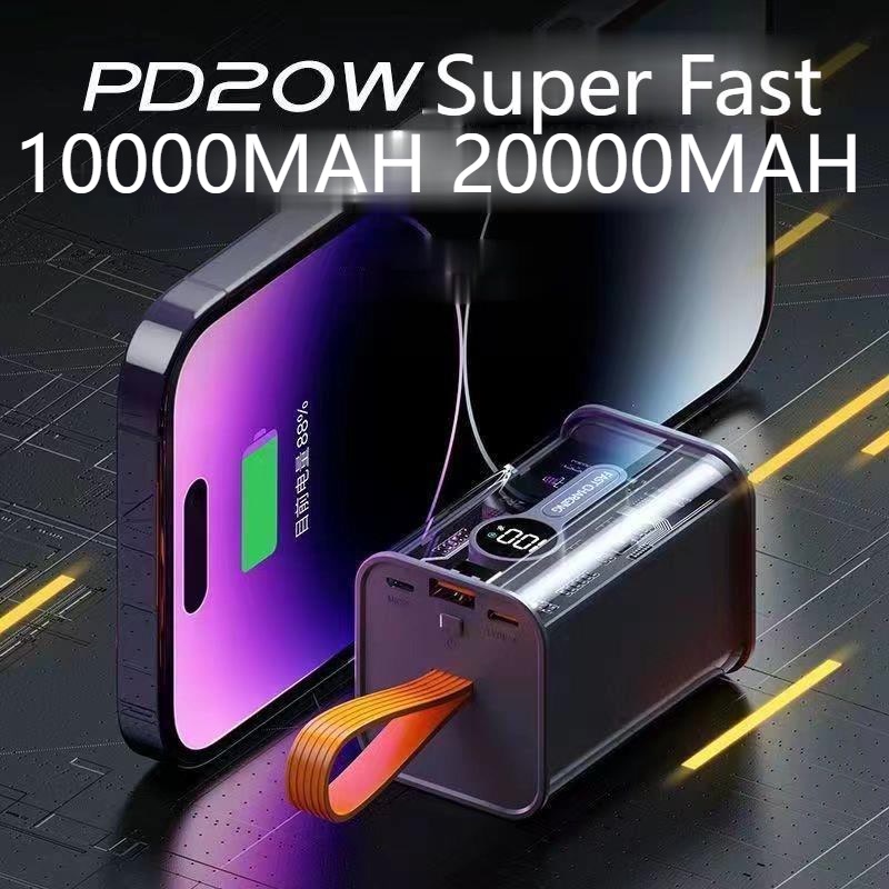 Original 22.5W Super Fast 20000mAh Transparent Mini Powerbank Super ...