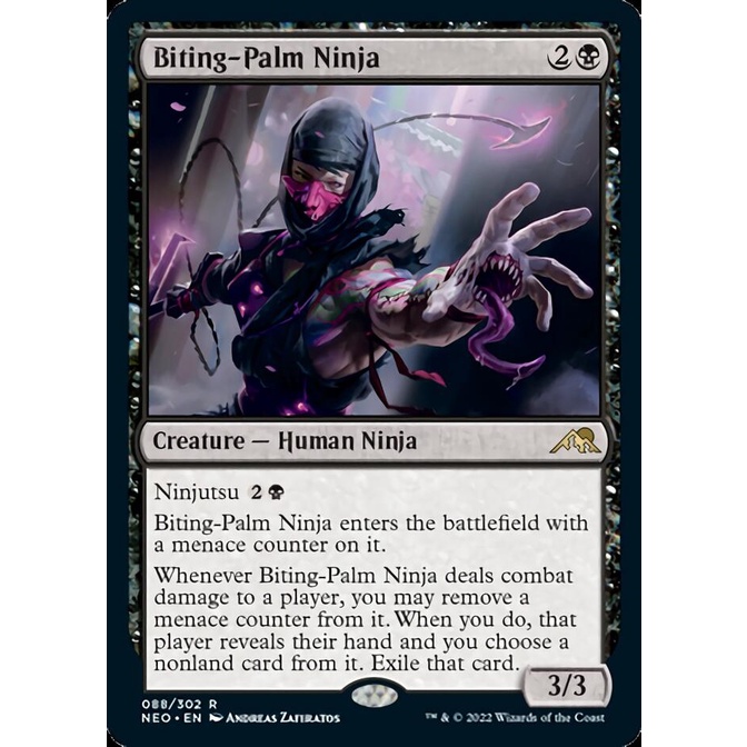 Magic the Gathering Biting Palm Ninja Kamigawa Neon Dynasty | Shopee ...